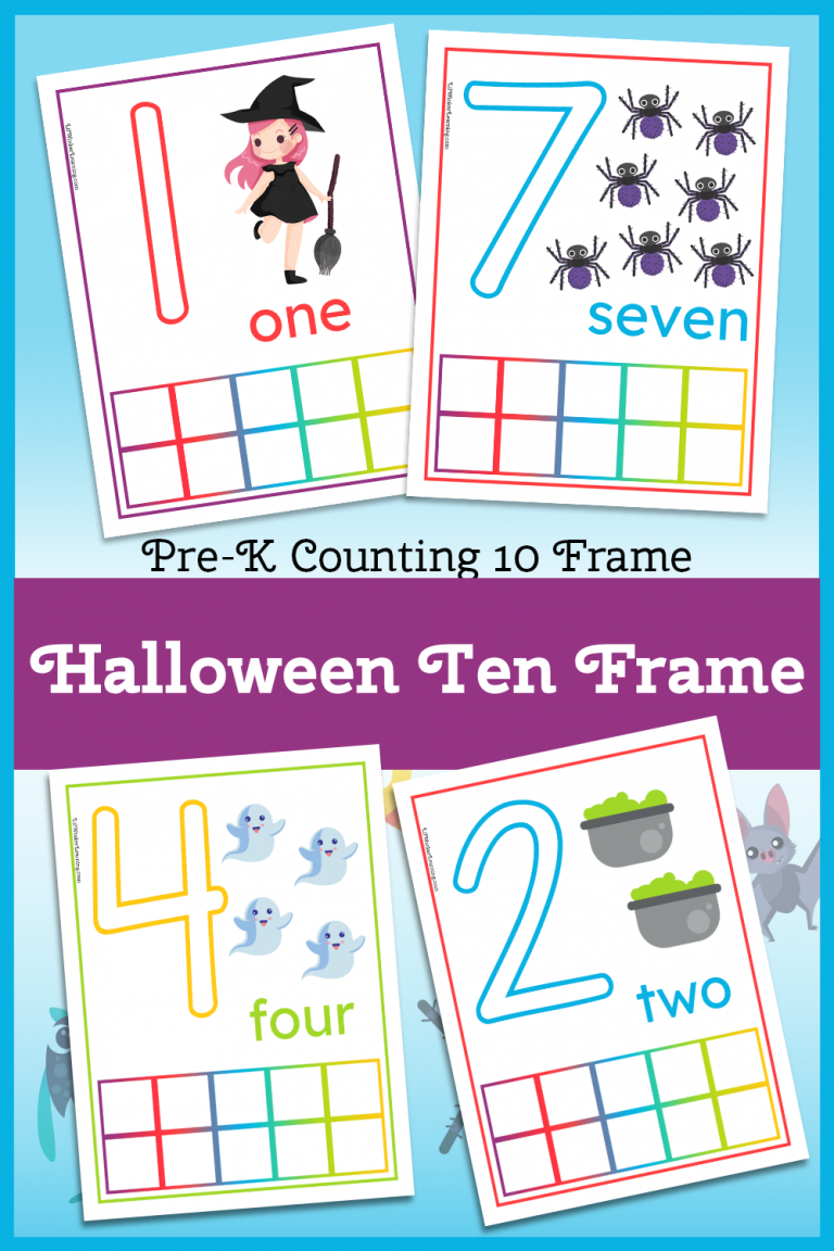 Holiday Fun Halloween Ten Frames & Playdough Mats [Printable] | Lil ...